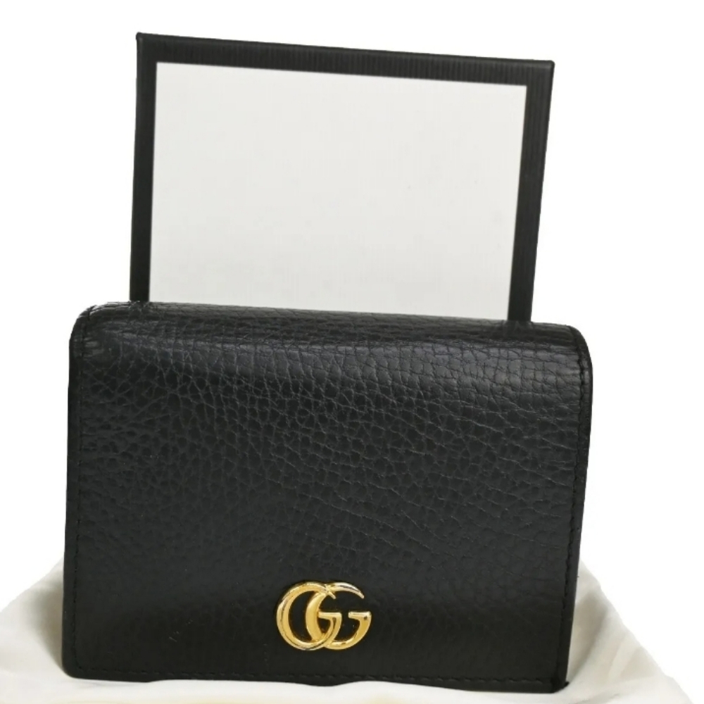 Gucci Logo Gg Marmont Mini Bifold Wallet Purse - Gem